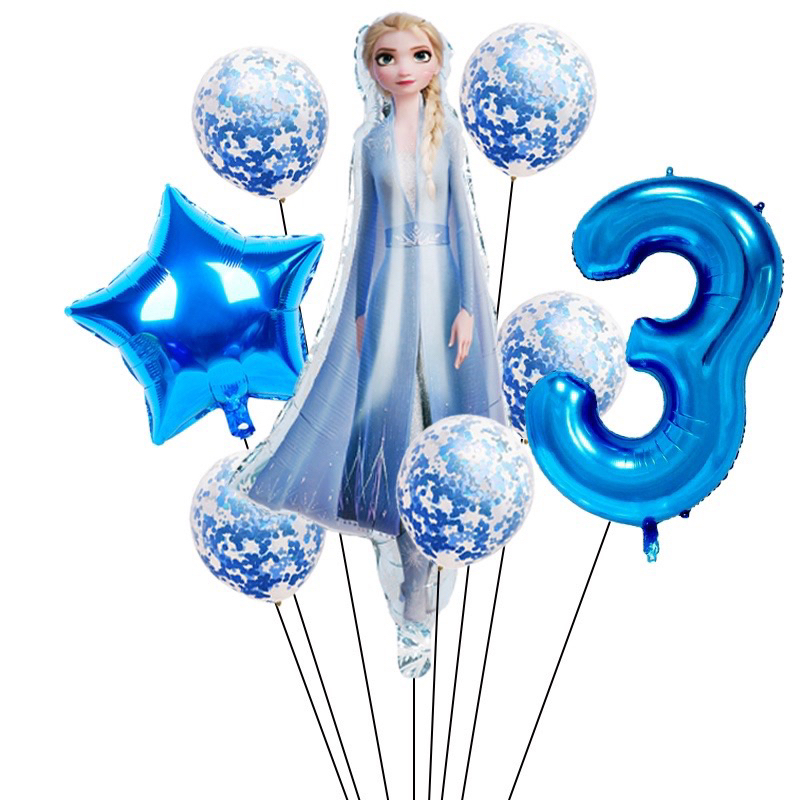 Jual 1 Set Balon angka Jumbo tema frozen elsa anna Untuk Dekorasi Pesta ...