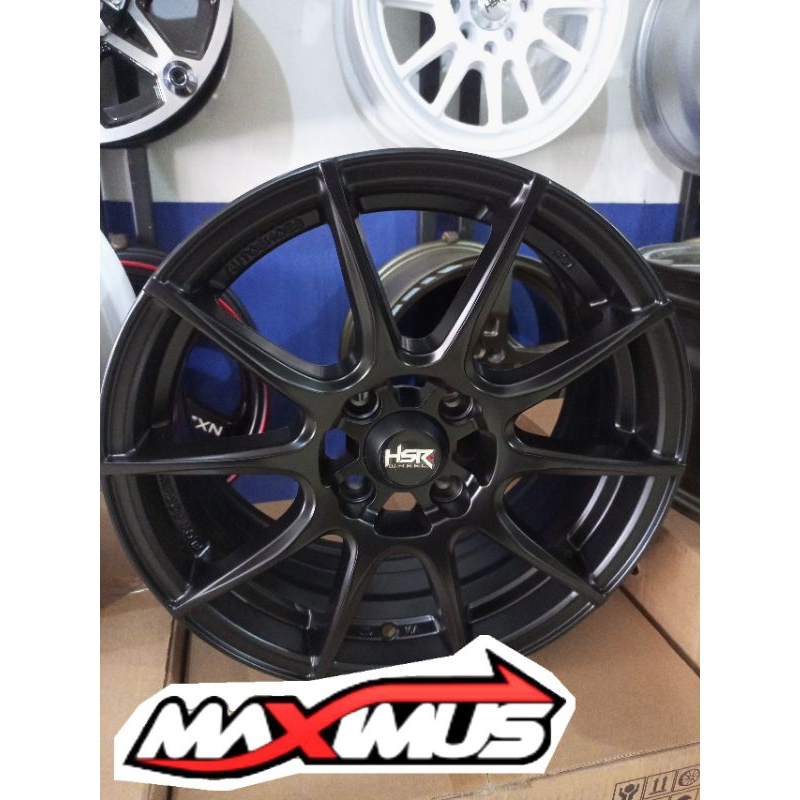 Jual velg racing mobil Brio jazz Swift R15 warna hitam | Shopee Indonesia