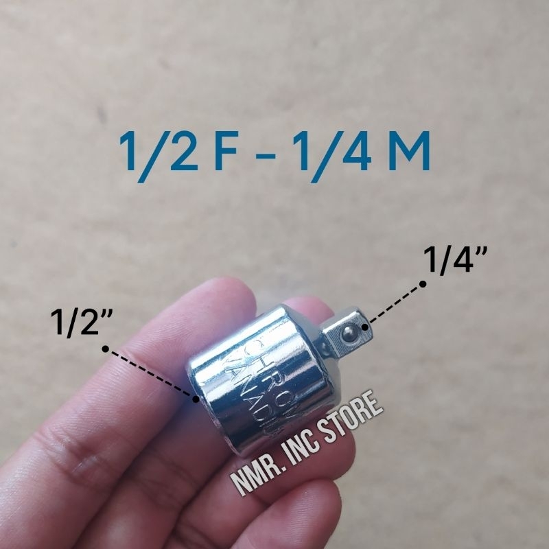 Jual Adaptor Mata Kunci Shock 1/4", 3/8", 1/2", Converter Adapter Stang ...