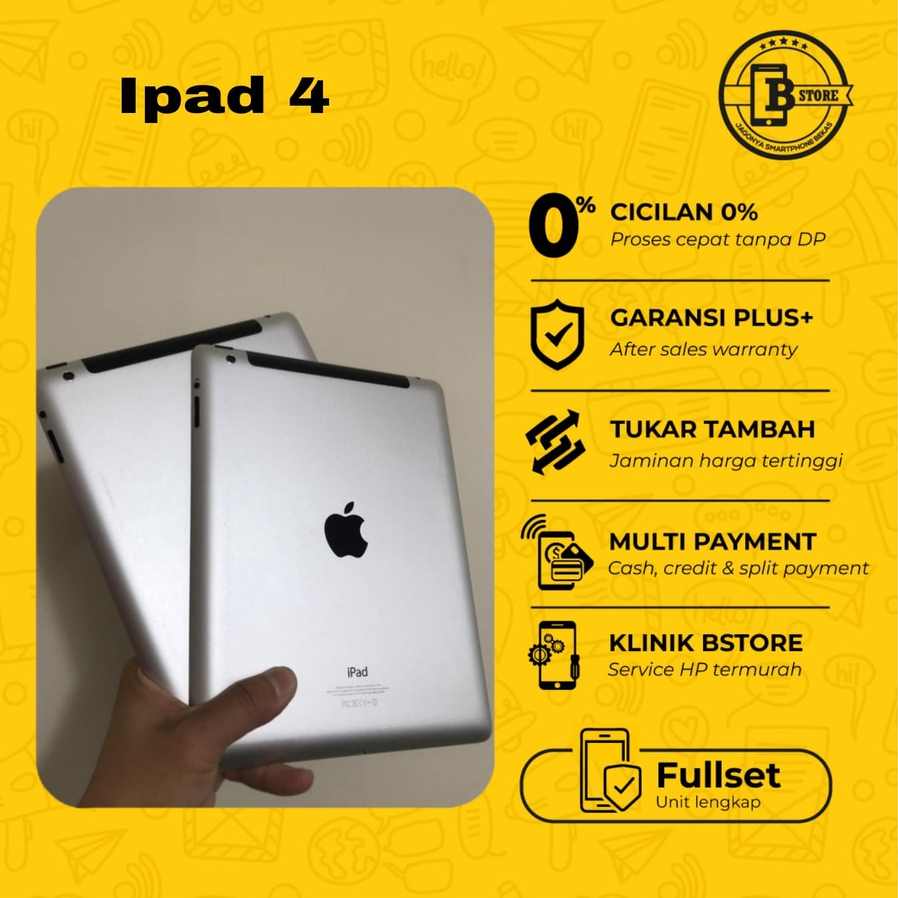 Jual iPad 4 32 GB - WIFI ONLY - Mulus - TAB TABLET - COD Semarang | Shopee Indonesia