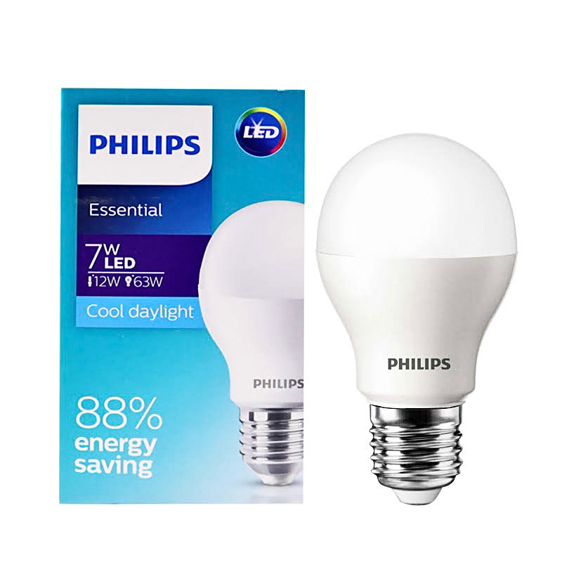 Jual PHILIPS Essential LEDBulb 7W 7Watt E27 A60 - Bohlam Lampu LED Ekonomis | Shopee Indonesia