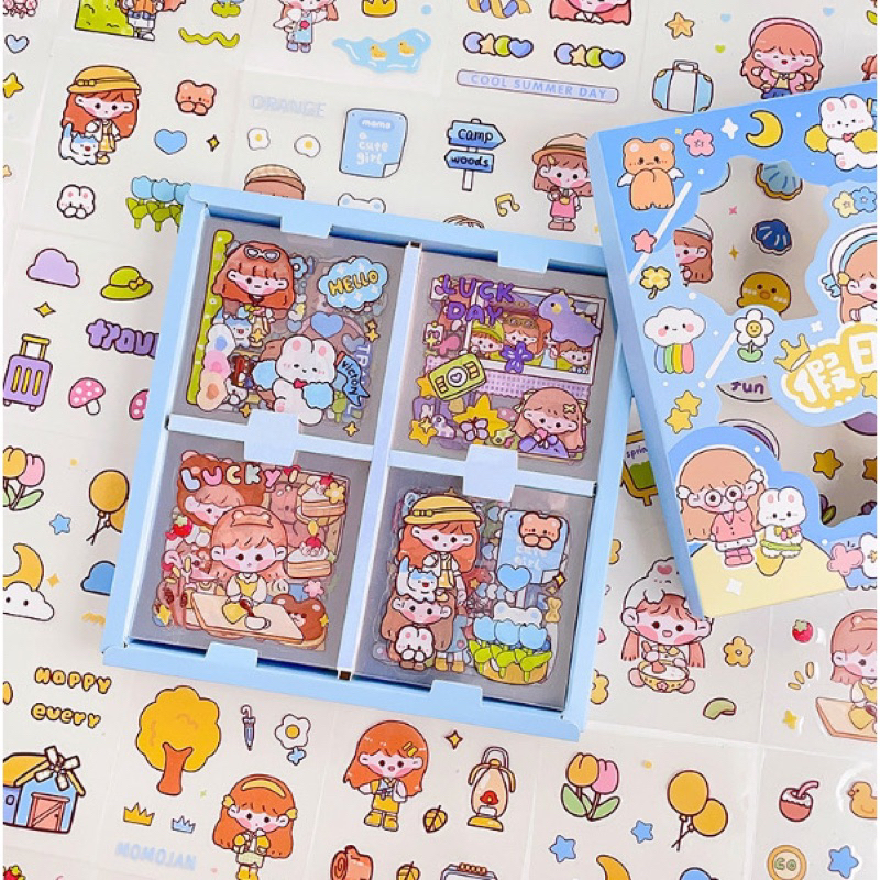 Jual Sticker Momo Holiday Set Diary Book Aesthetic Sticker Deco 25 ...