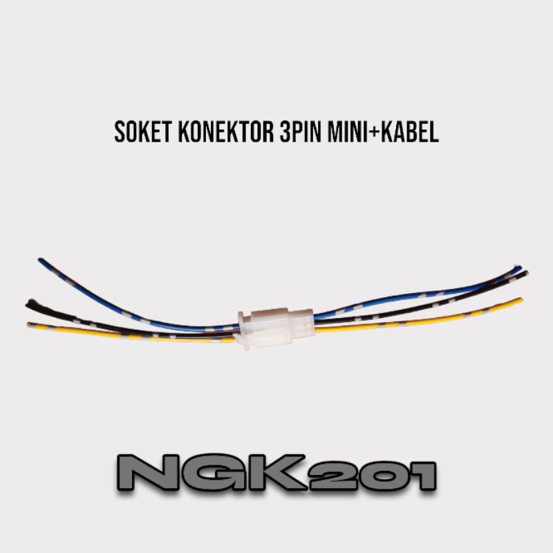 Jual Soket konektor 3 pin + kabel (1set) | Shopee Indonesia