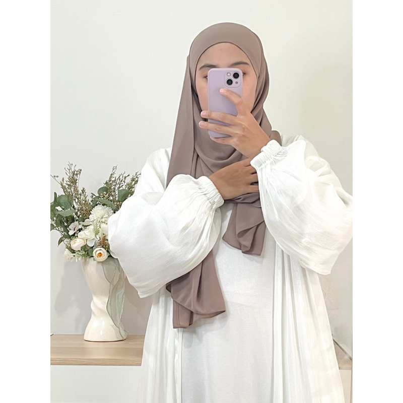 Jual Shimer Raya Series / Abaya shimer set/ Outer / Gamis Dress ...