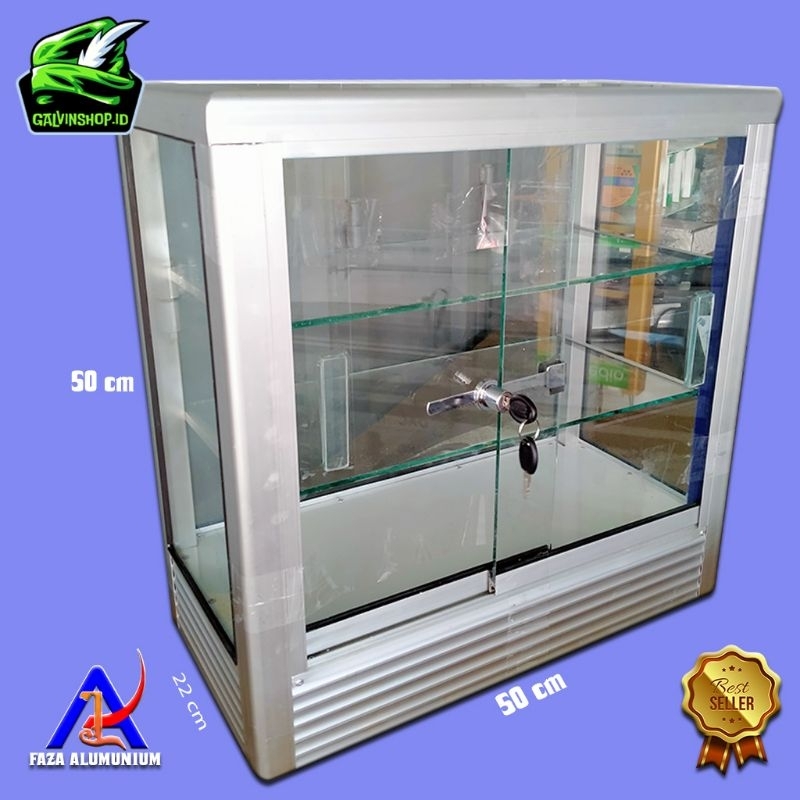 Jual Etalase kaca/ etalase mini 50cm x 22cm/ etalase serbaguna | Shopee ...