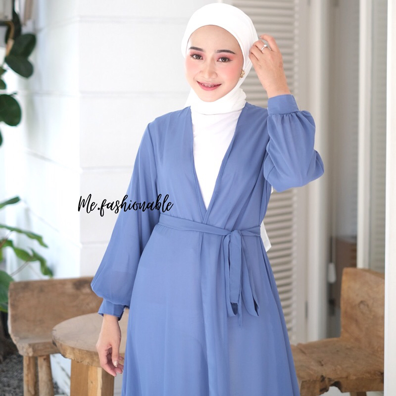 Jual RUBY LONG OUTER FREE TALI 14WARNA / Outer Panjang / Luaran Sifon ...