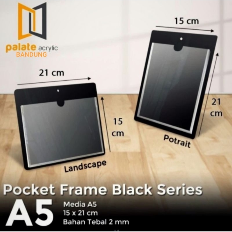 Jual ACRYLIC POCKET FRAME / AKRILIK THICKER/ AKRILIK DINDING A5 2MM ...