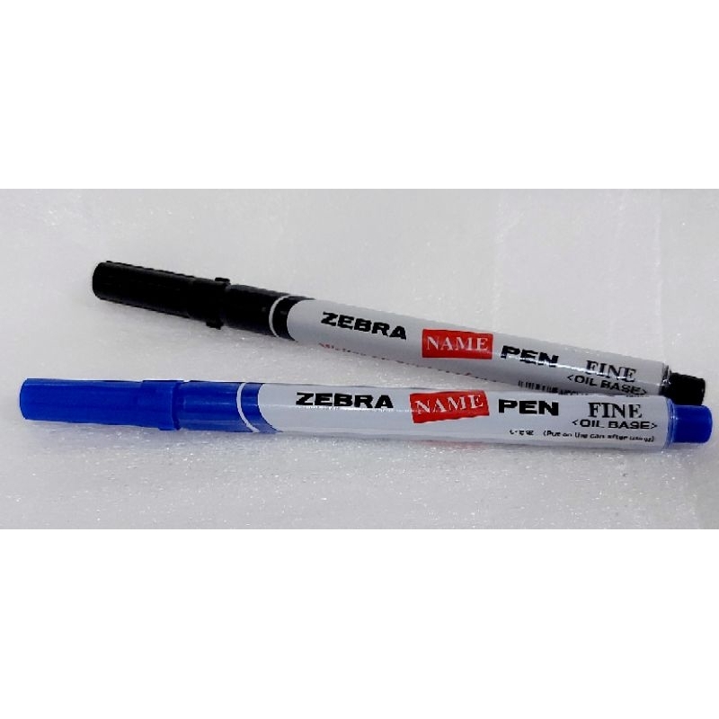 Jual Zebra Name Pen Hitam/Biru /Spidol Permanent | Shopee Indonesia
