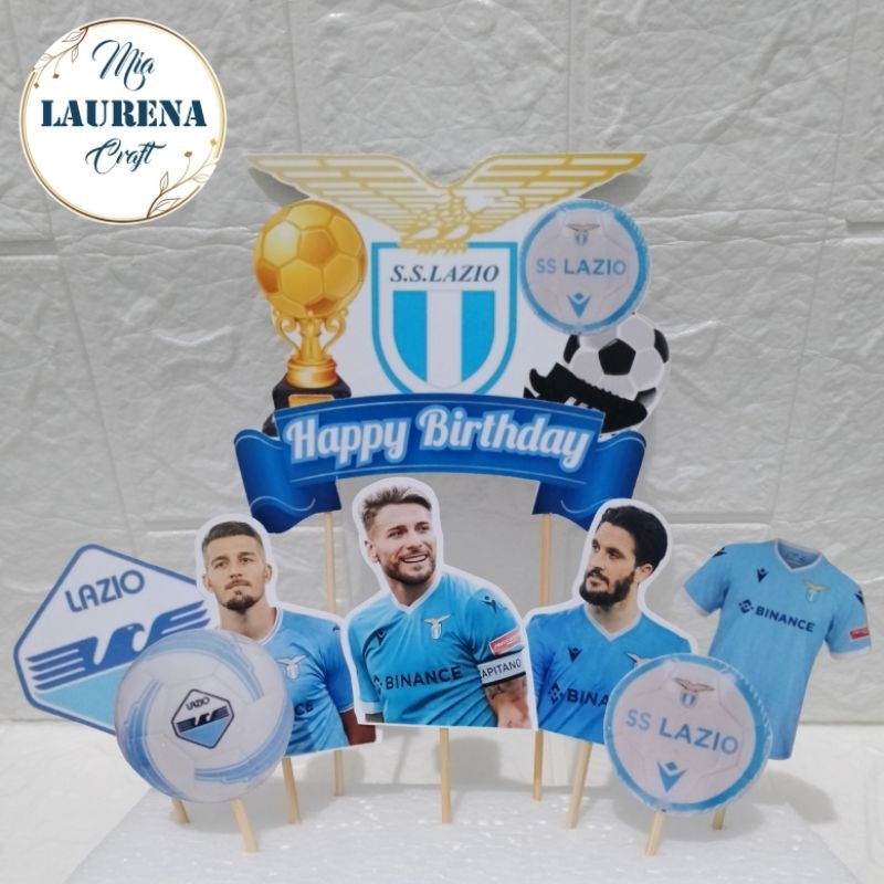 Jual Topper birthday cake hiasan kue ulang tahun tema bola Lazio ...