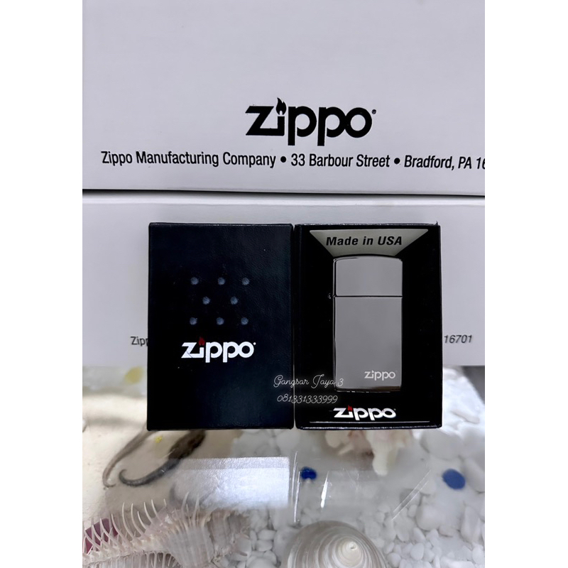 Jual korek zippo original USA Slim ebony W/zippo | Shopee Indonesia