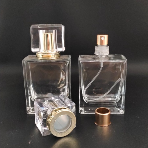 Jual Botol Parfum v32649 50ml easypump Gold+Ring+Tutup Crystal Biasa ...