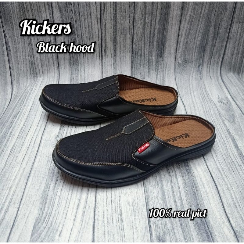 Jual Kickers / Kicker / sepatu pria / slop cowok / mules hitam coklat ...