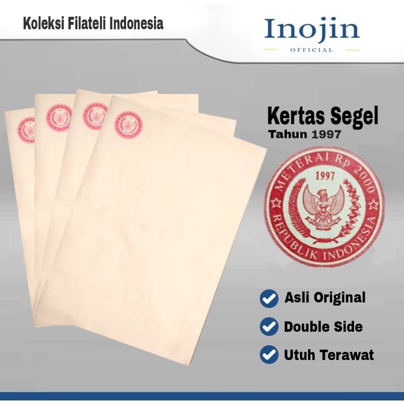 Jual Kertas Segel Tahun 1997 Double Side Asli Original | Shopee Indonesia