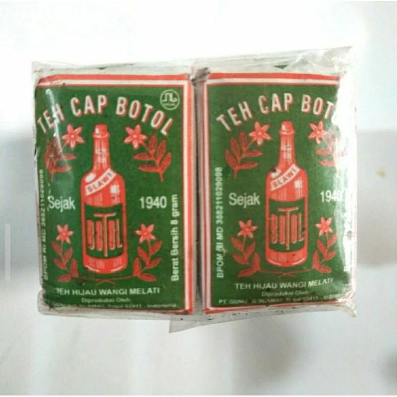 Jual teh bubuk cap botol hijau kecil | 1 pack isi 10 bks | Shopee Indonesia