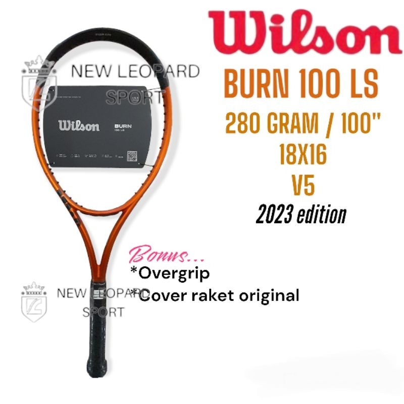 Jual Raket tenis wilson burn 100 LS V5 280 gram | Shopee Indonesia