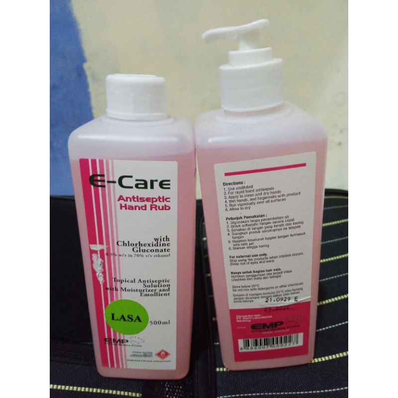 Jual E CARE ANTISEPTIC HANDRUB 500ml (EXP 09 2025) | Shopee Indonesia