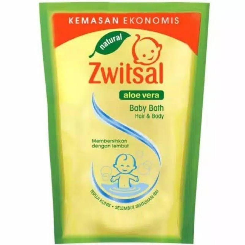 Jual ZWITSAL BABY BATH HAIR AND BODY NATURAL ALOE VERA REFILL 450 ML ...