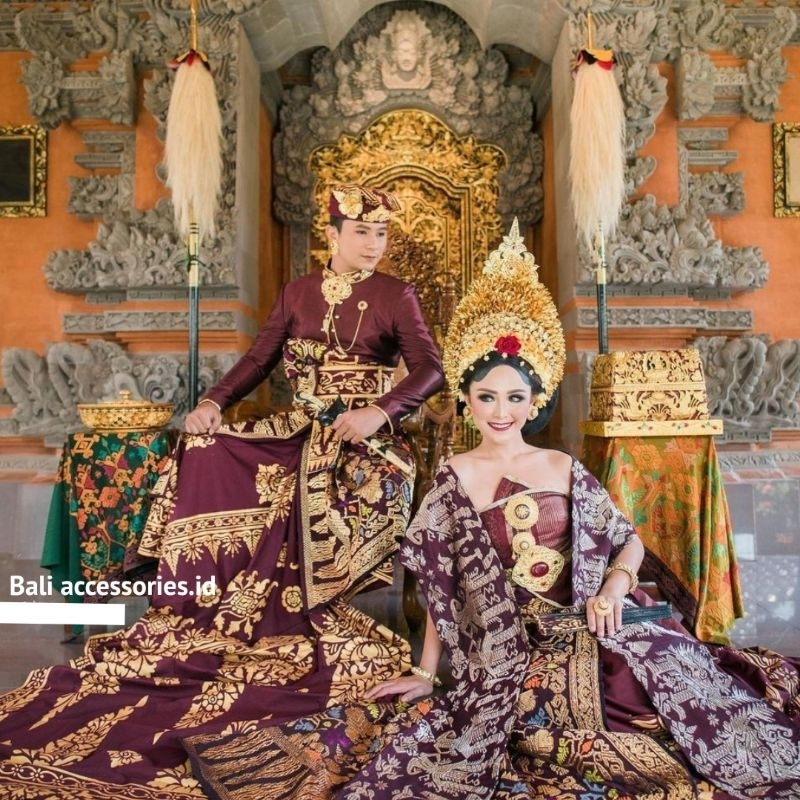Jual satu set kancut tapih prada gold payas pengantin bali | Shopee ...