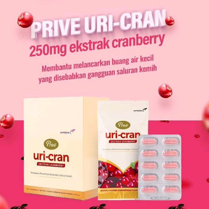 Jual Uricran Capsul isi 10 Extrak CranBerry untuk infeksi kemih ...