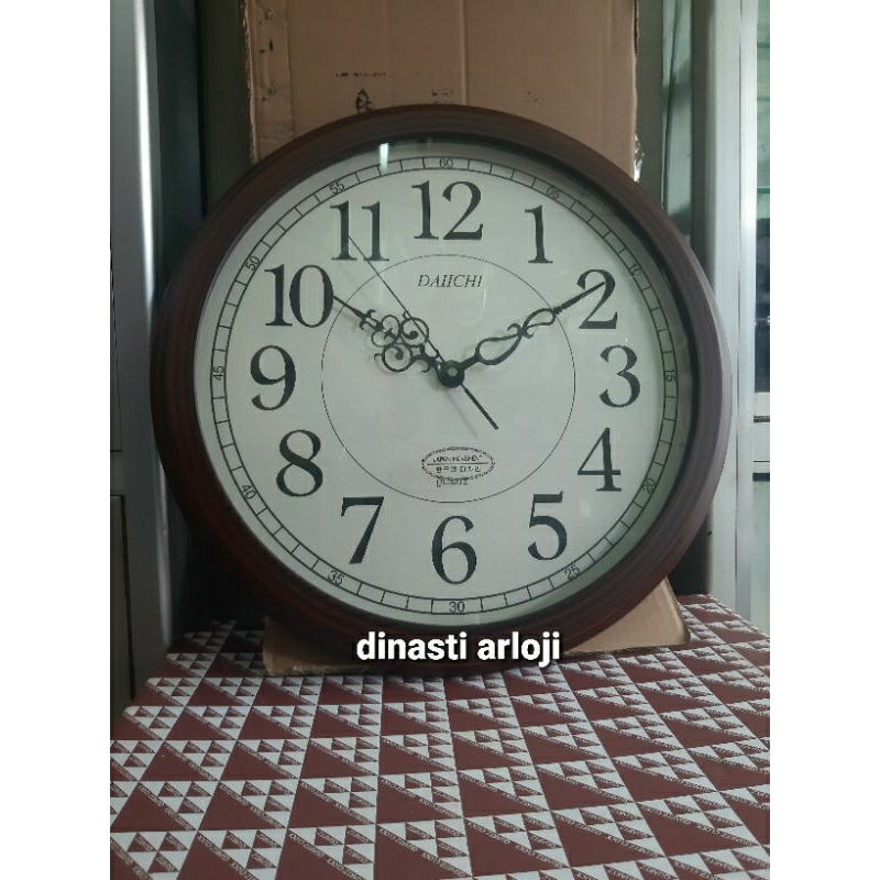 Jual jam dinding merk daiichi original japan body kayu | Shopee Indonesia