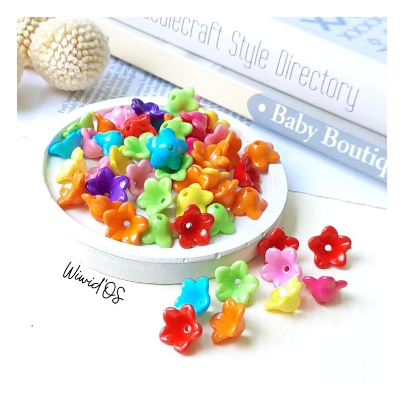 Jual (28 bj) MANIK BUNGA LILY 12 MM | Shopee Indonesia