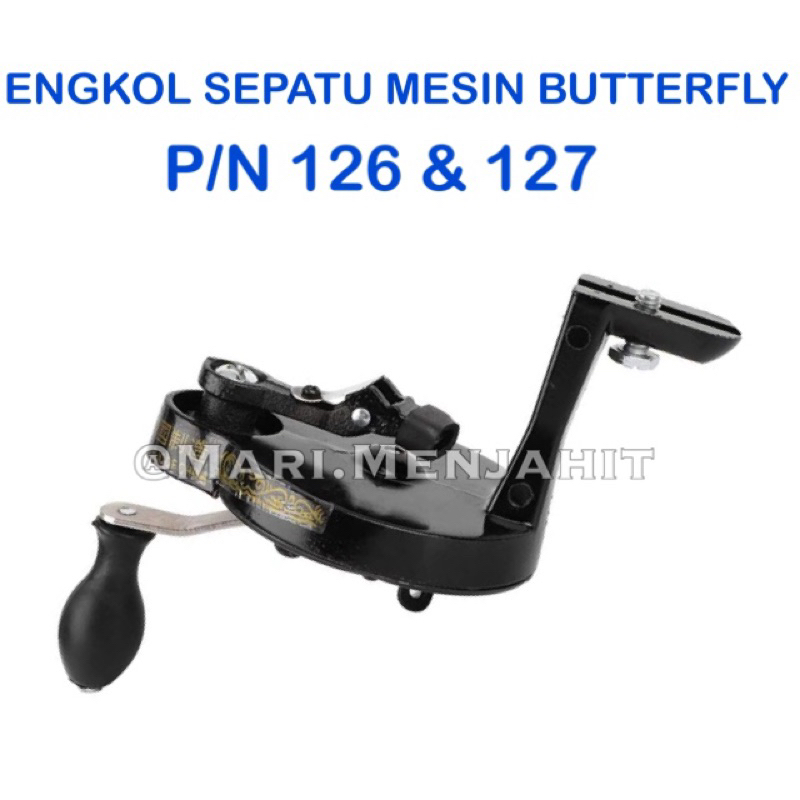 Jual P/N 126 + 127 Engkol Tangan Mesin Jahit Butterfly / Singer / Jadul ...