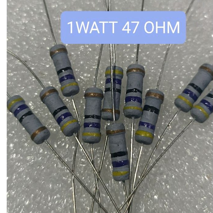 Jual 10BUAH RESISTOR 1WATT 47 OHM 1 WATT 47 OHM 1W 47 OHM | Shopee ...