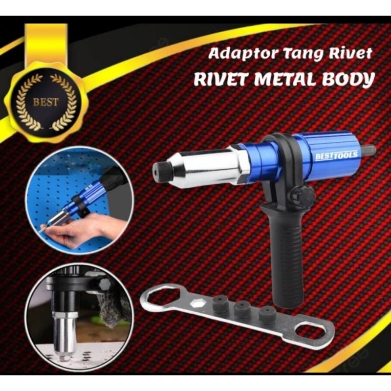 Jual Riveter Adaptor BODY BESI BESTTOOLS Body Metal Rivet Bor Konektor ...