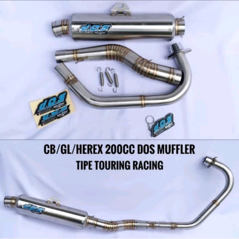 Jual KNALPOT DOS MUFFLER CB / GL 200CC HARIAN TOURING SILINCER ULEM ...