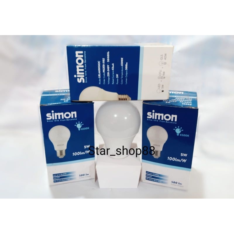 Jual BOLA LAMPU LED SIMON 5W | Shopee Indonesia