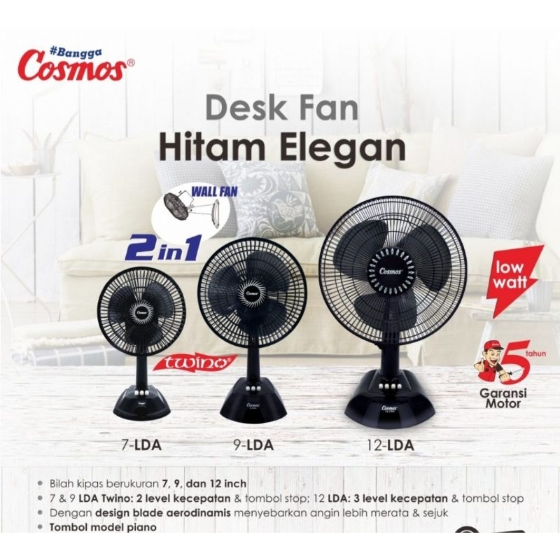 Jual KIPAS ANGIN MEJA COSMOS 12LDA / 12 INCH / DESK FAN / KIPAS ANGIN ...