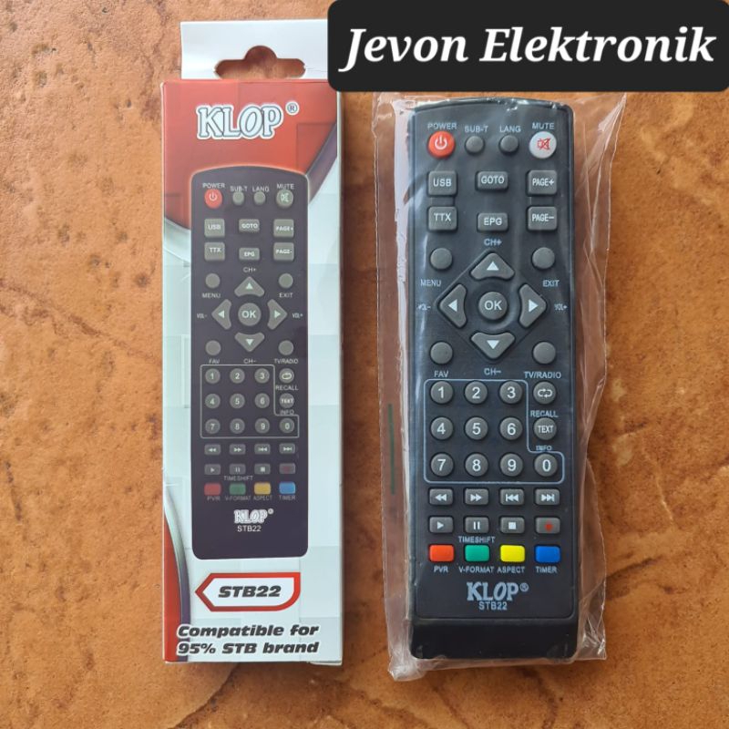 Jual Remote STB Set Top Box Universal DVB Klop Remot Visat Venus Polytron Evercoss Luby Matrix ...