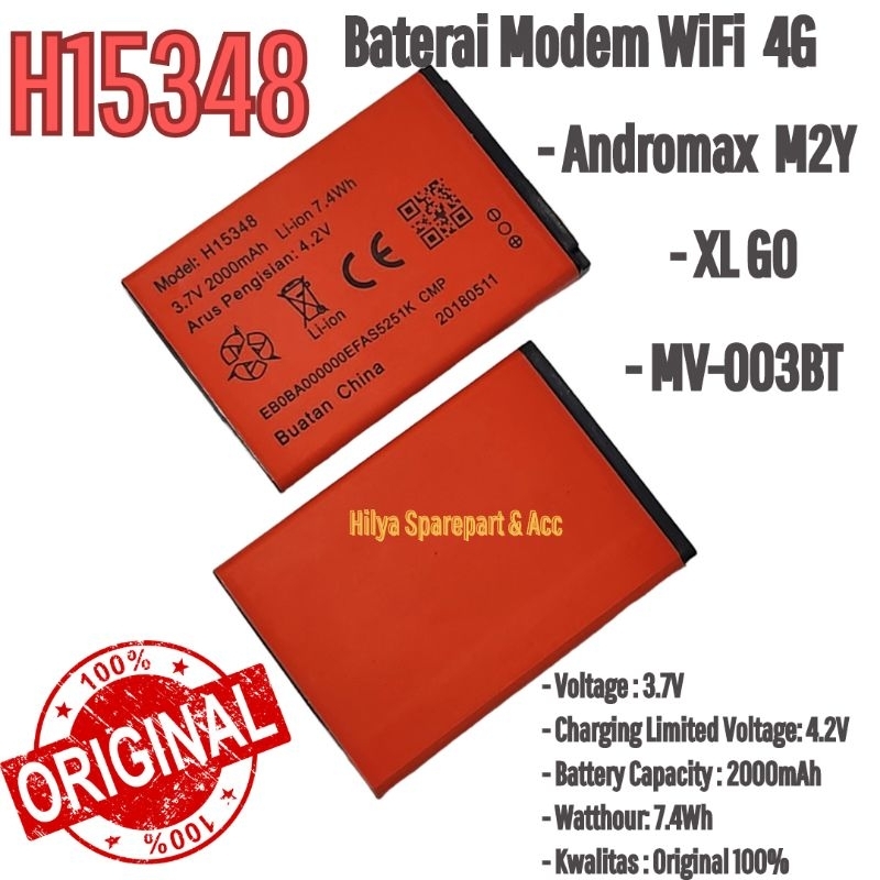Jual BATTERY BATRE BATERAI MODEM SMARTFREN ANDROMAX MIFI M2Y / XL GO ...