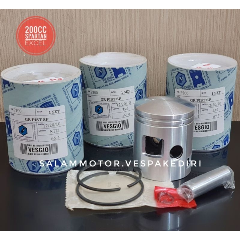 Jual seher vespa 200cc spartan piston 200cc vespa klasik spartan excel ...