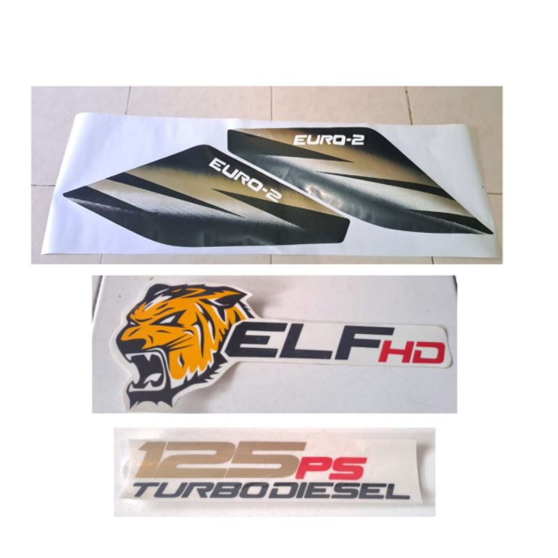 Jual stiker emblem isuzu elf nkr 71 macan / stiker isuzu elf 125ps ...