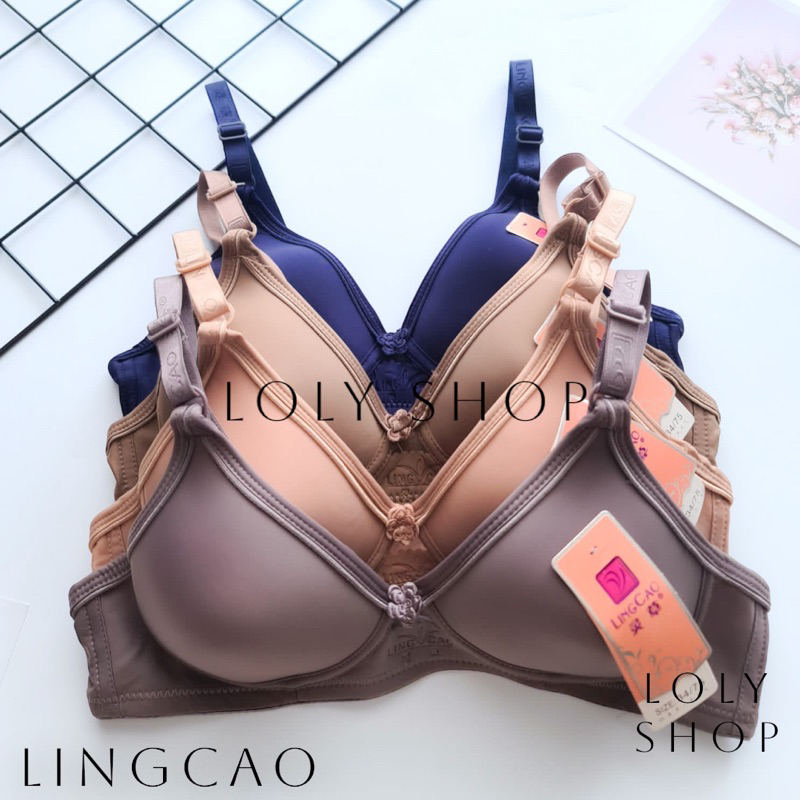 Jual BH LINGCAO A5 / B5 Original / Bra Push Up Bh Busa Tanpa Kawat Super Lembut | Shopee Indonesia