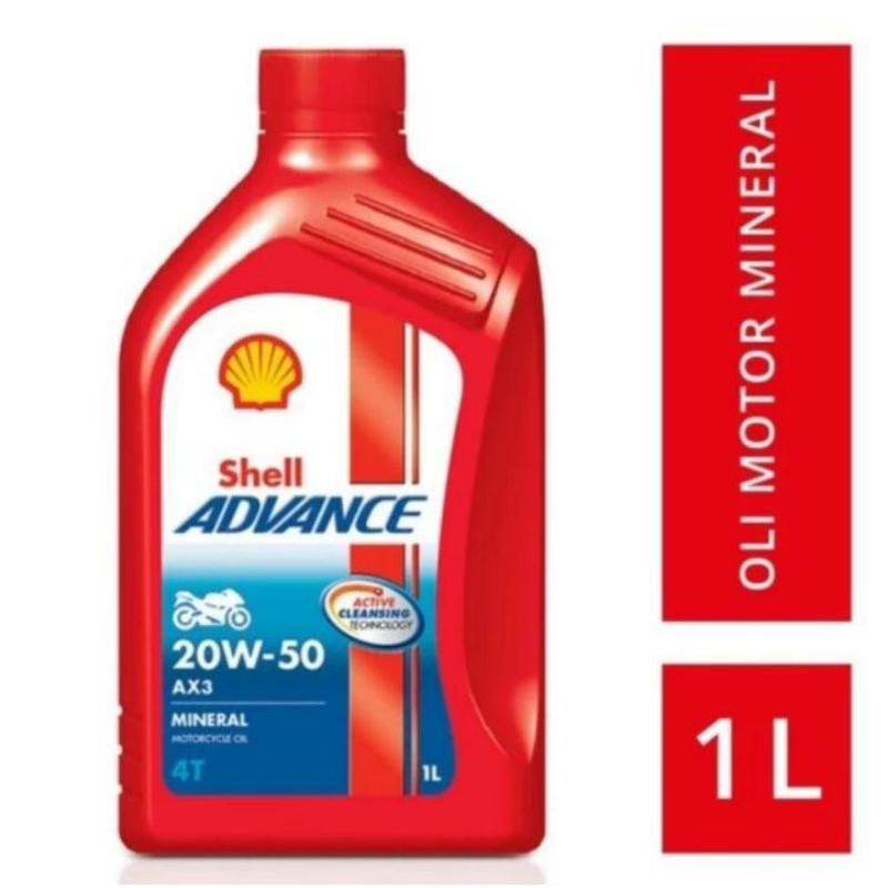 Jual Oli Shell Advance AX3 4T 20W-50 1L Original Resmi | Shopee Indonesia