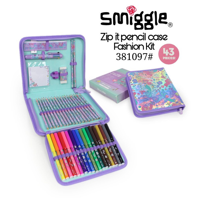 Jual PENCIL CASE SMIGGLE WITH STATIONARY SET | Shopee Indonesia