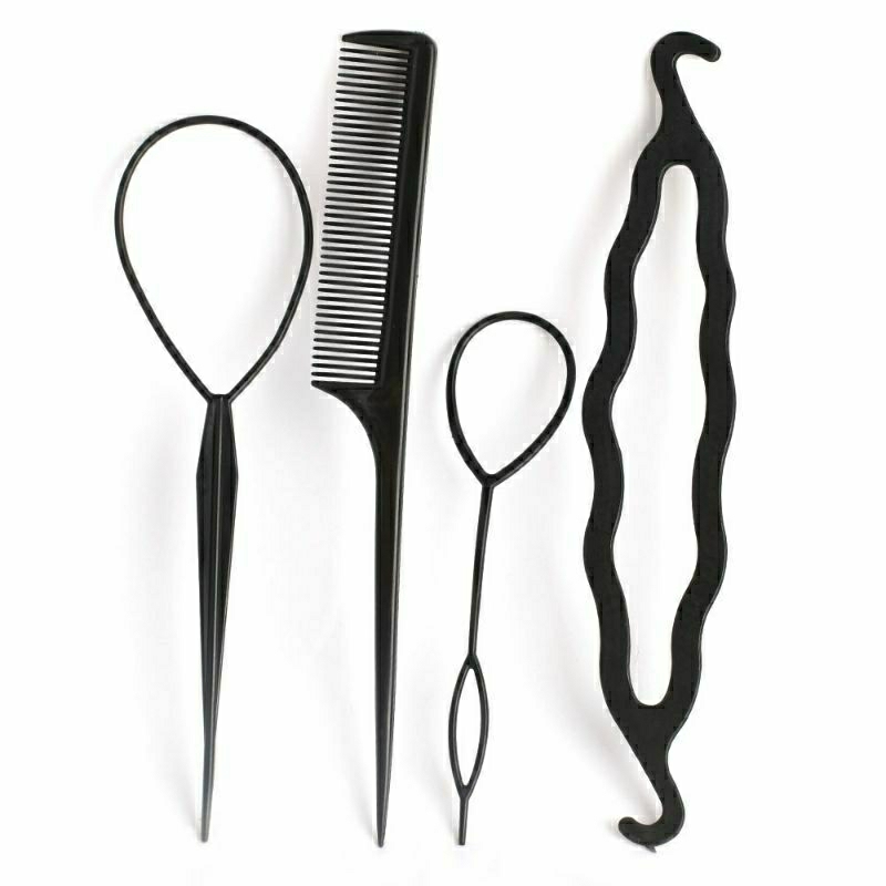 Jual set alat styling rambut/ set sisir alat kuncir rambut/ alat kuncir ...