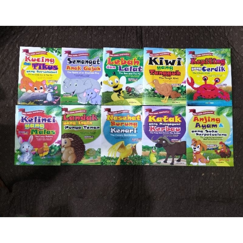 Jual BUKU FABEL CERITA ANAK DAN DONGENG BINATANG BILINGUAL UKURAN BESAR ...