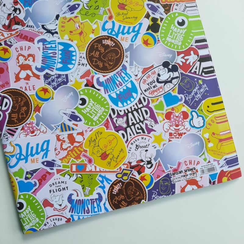 Jual Kertas Kado Sansan Wawa Kids Motif Mickey Mouse Donald Daisy ...