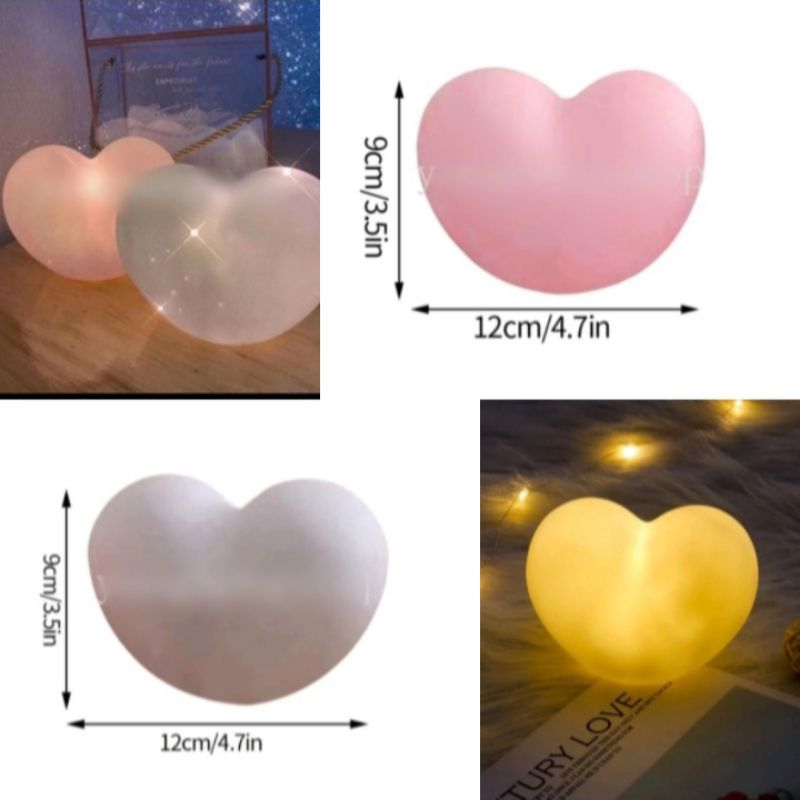 Jual Topper Lampu Hati Bisa Nyala,Hiasan kue Bentuk Hati dengan LEd+ ...