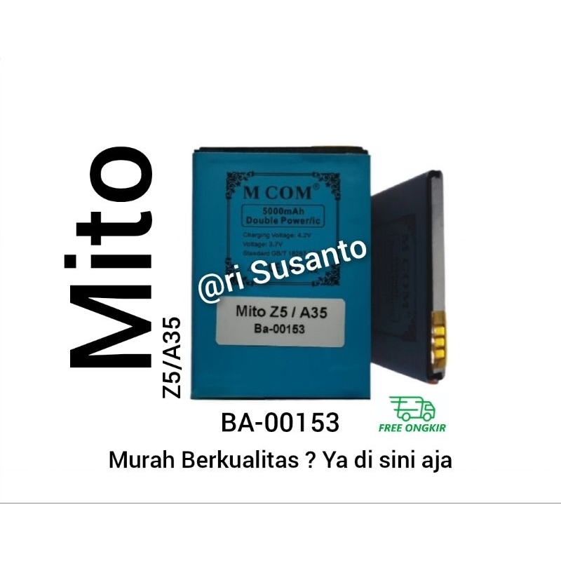 Jual Baterai MCOM for Mito Z5 / A35 BA-00153 Double Power 5000mAh batere batre batrai battery ...