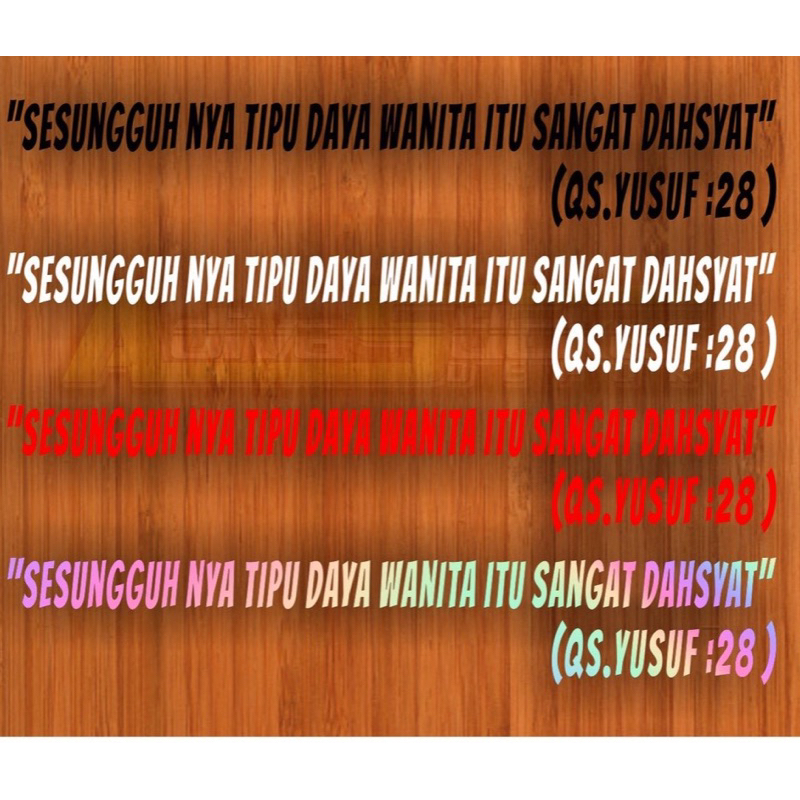 Jual Stiker cutting scoopy SESUNGGUHNYA TIPU DAYA WANITA ITU DAHSYAT ...