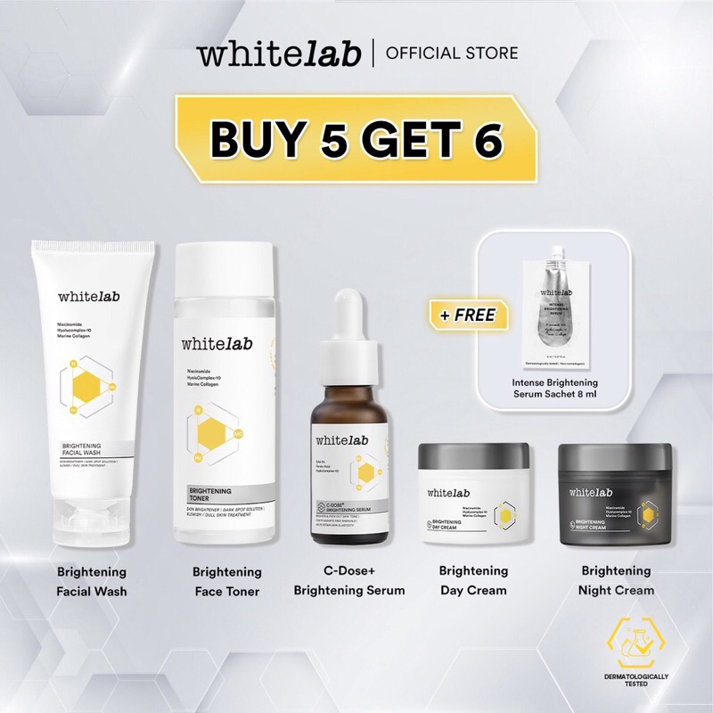 Jual WHITELAB BRIGHTENING SERIES | Facial Wash |Day Cream |Night Cream ...