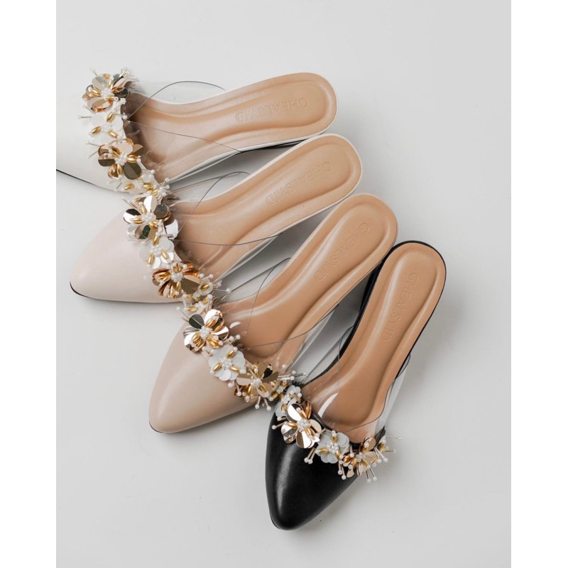 Jual PREMIUM HEELS PAYET BUNGA GHEALSY | Shopee Indonesia