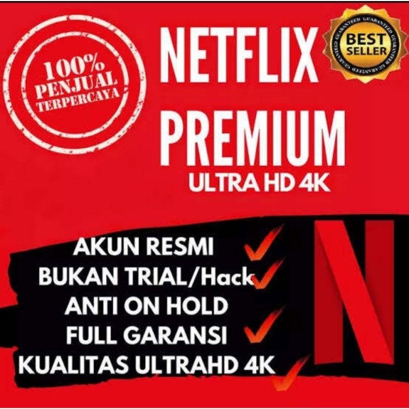 Jual NETFLIXX PERMIUM TANPA VPN 1 BULAN FULL UHD 4k ANTI ON HOLD 100% | Shopee Indonesia
