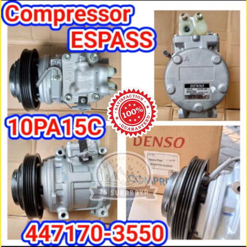Jual Kompresor Espass Denso 10Pa15C Ac Mobil | Shopee Indonesia