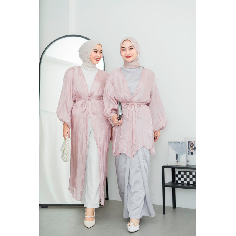 Jual FARA OUTER| OUTER SHIMMER SILK | ABAYA OUTER | OUTER LEBARAN ...