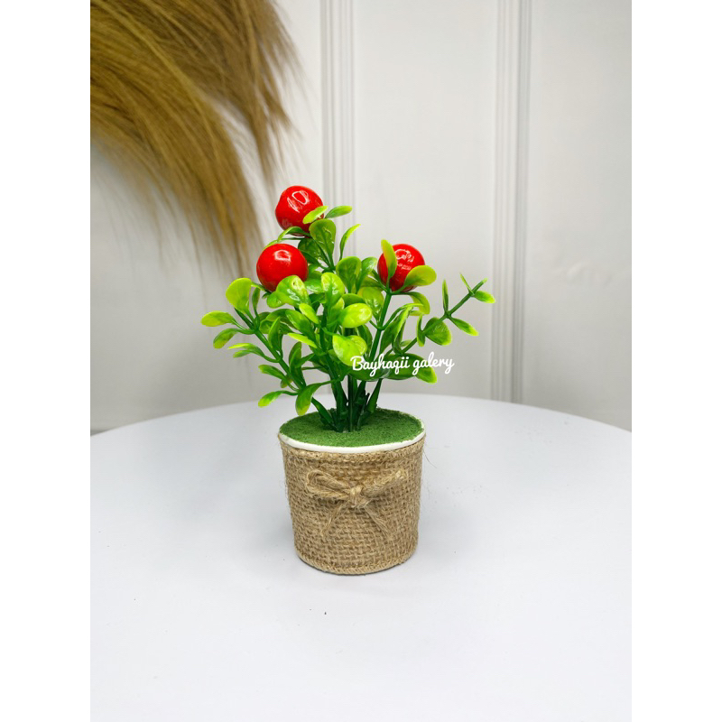 Jual BUNGA GONI BUAH ARTIFICIAL MINI // PAJANGAN POT GONI BUNGA ...